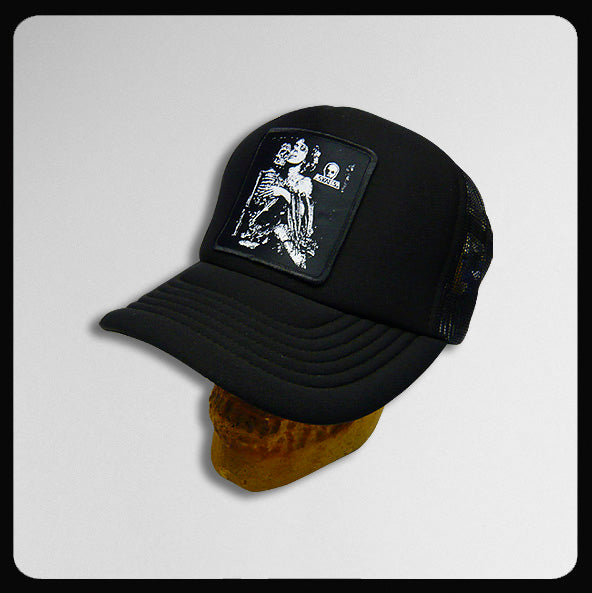 Death Cuddle Black Foam Mesh Trucker Cap – Skull Skates